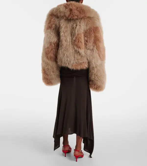 Attico Shearling Bomber Jacket
