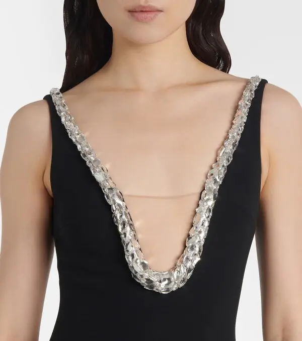 David Koma Crystal-embellished Gown