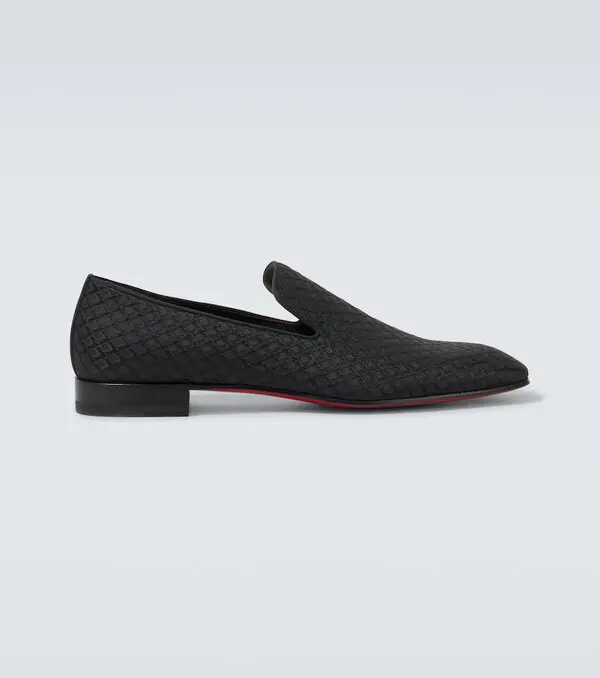 CHRISTIAN LOUBOUTIN Dandelion Jacquard Loafers - Black