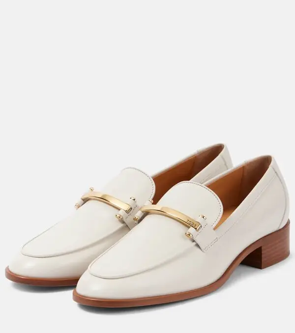 TOD'S Leather Loafer Pumps