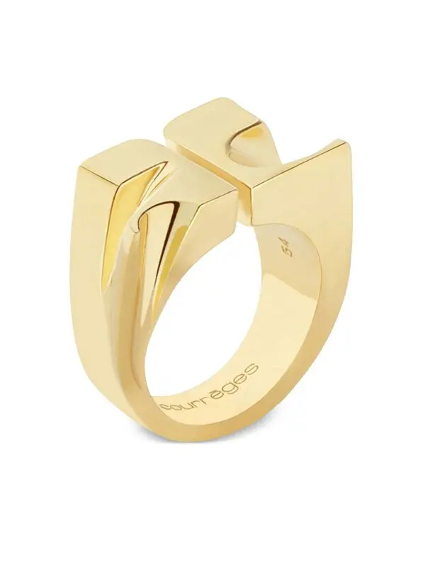 COURREGES Ac Signet Ring - Gold