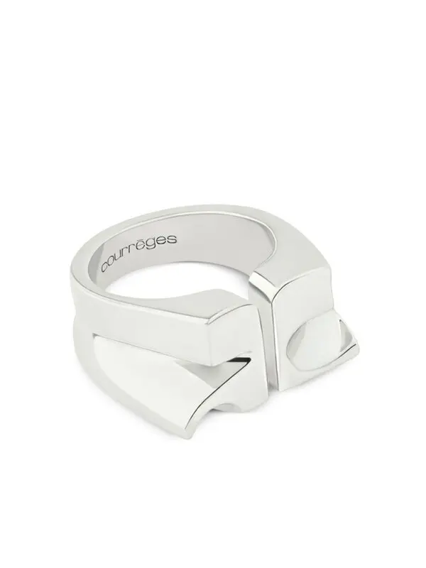COURREGES Ac Signet Ring - Silver