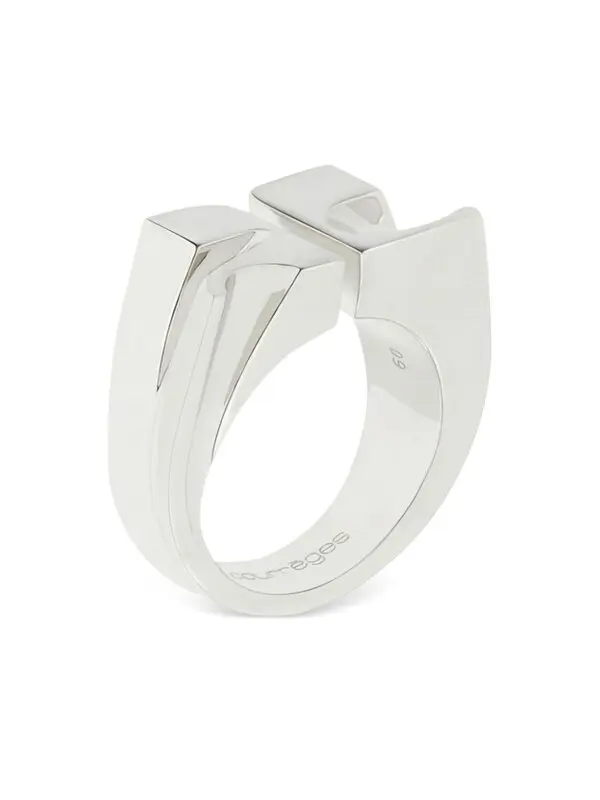COURREGES Ac Signet Ring - Silver