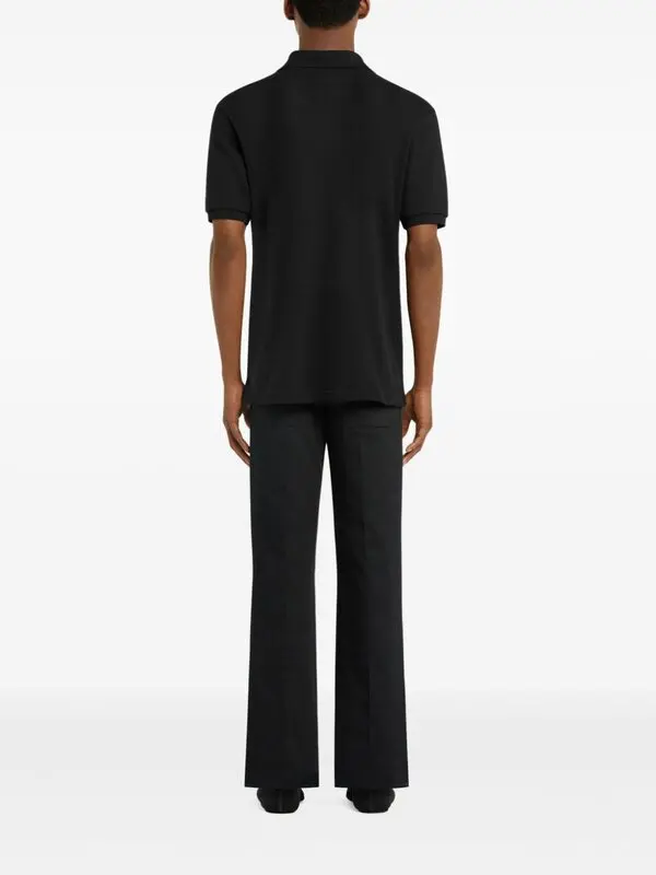 COURREGES Mesh Polo Shirt - Black