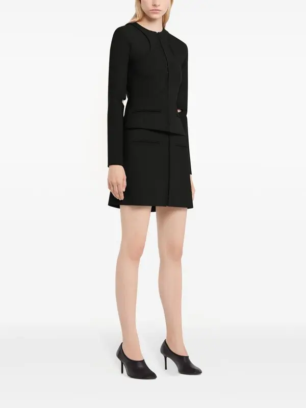 COURREGES Heritage Clipped Mini Skirt - Black