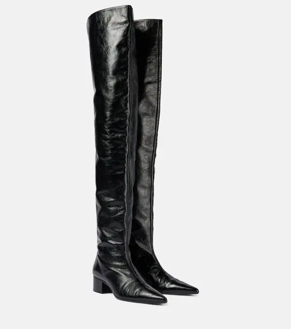 Khaite Andee Leather Over-the-knee Boots