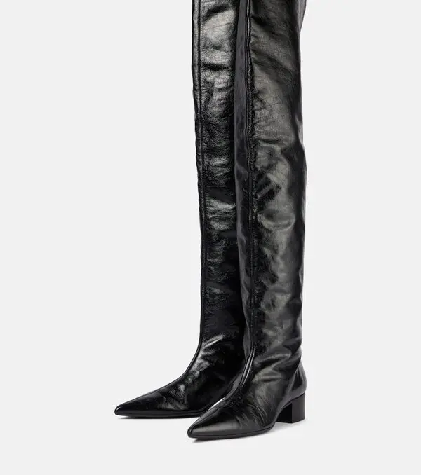 Khaite Andee Leather Over-the-knee Boots