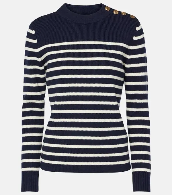 Chloé Striped Wool And Cashmere Sweater