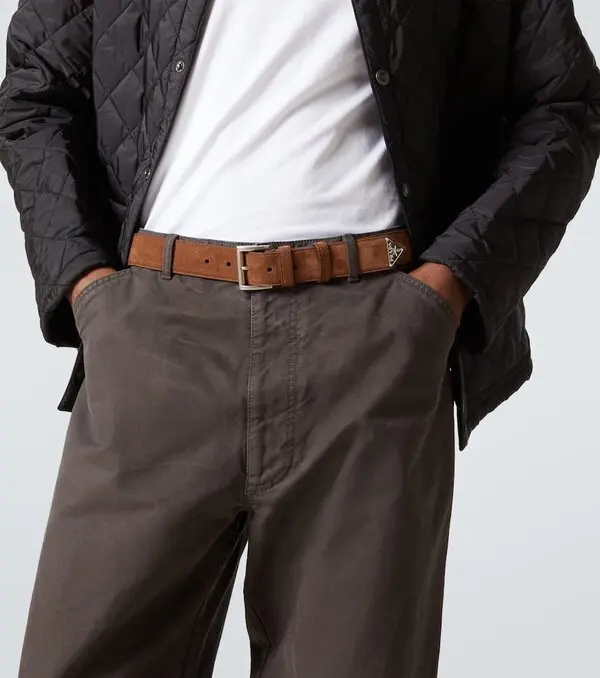 Prada Suede Leather Belt