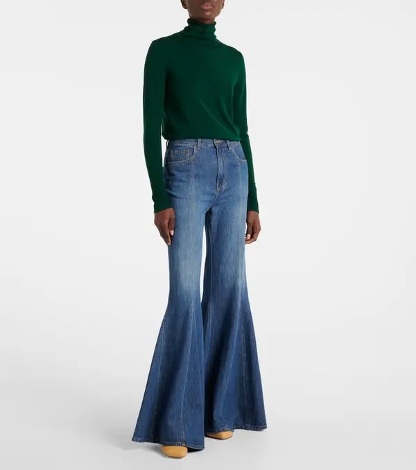 Chloé Andrea Leather Mules - Brown