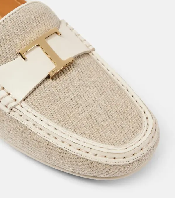 TOD'S Gommino Canvas Driving Shoes