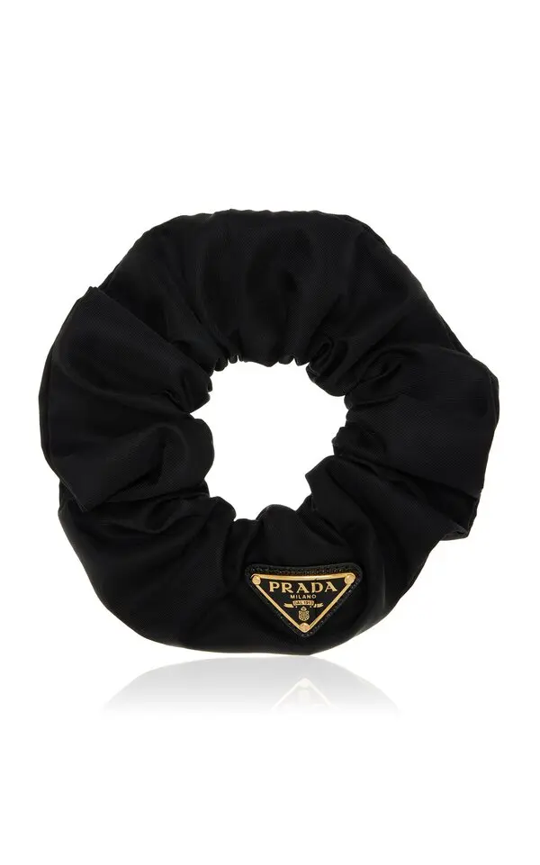 Prada Logo Scrunchie - Black