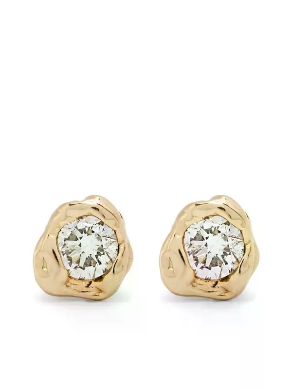FIE ISOLDE 14k Yellow Diamond Alfa Stud Earrings - Gold