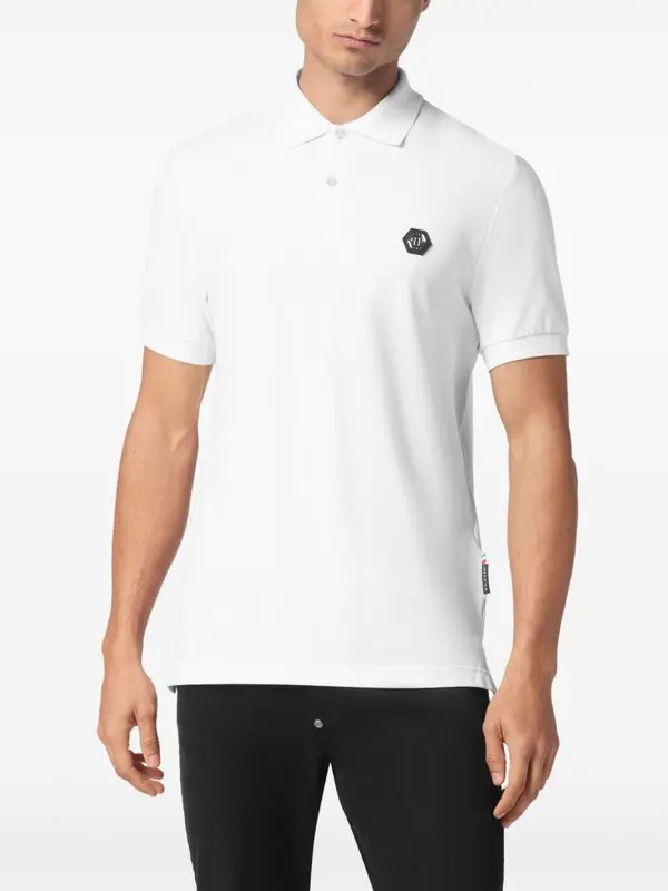 Philipp Plein Skull & Bones Polo Shirt - White