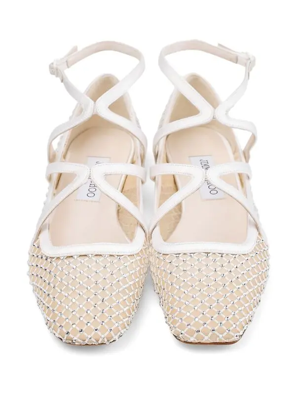 JIMMY CHOO Astoria Ballet Flats - Neutrals