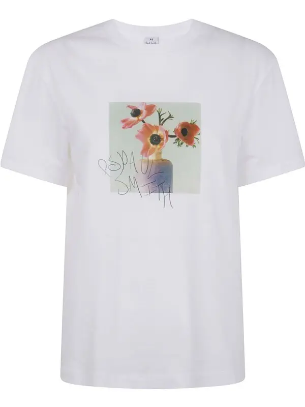 Paul Smith Floral-print T-shirt - White