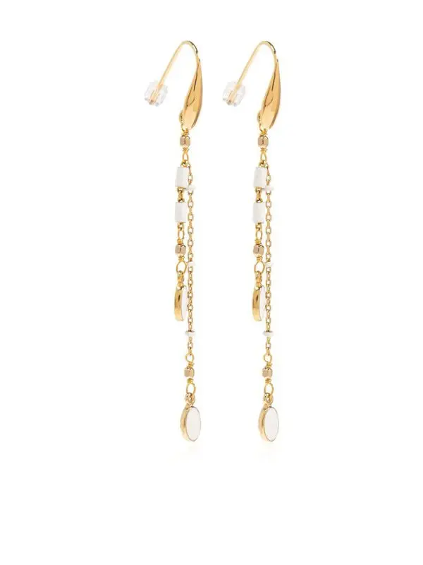 Isabel Marant Casablanca Pendant Tasseled Earrings - Beige