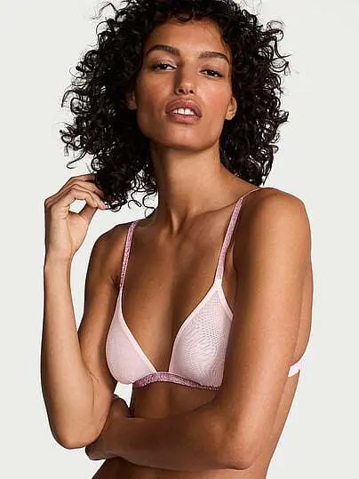 Victoria's Secret Very Sexy Sheer Shine Triangle Bralette - Pink
