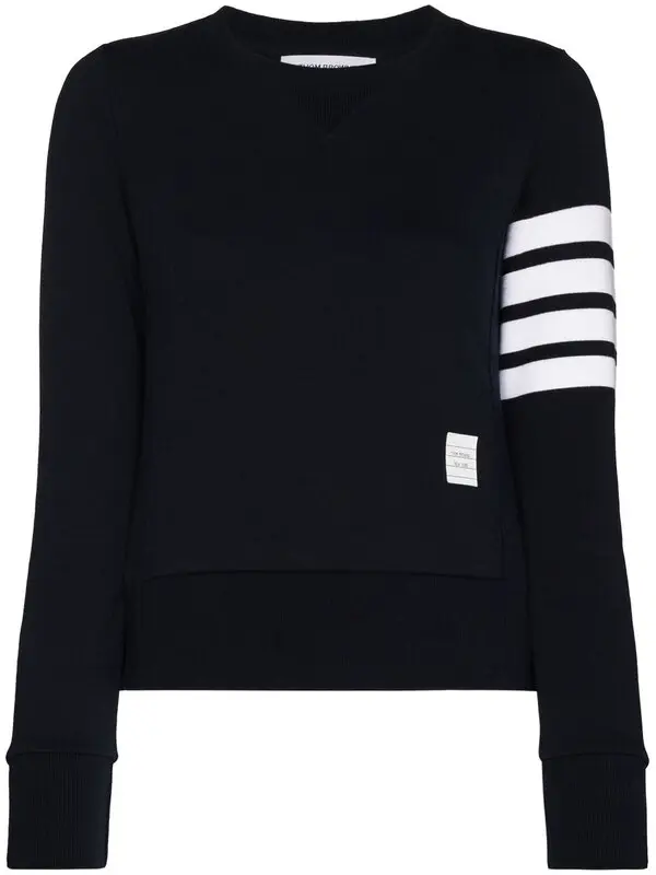 Thom Browne 4-bar Cotton Sweatshirt - Blue