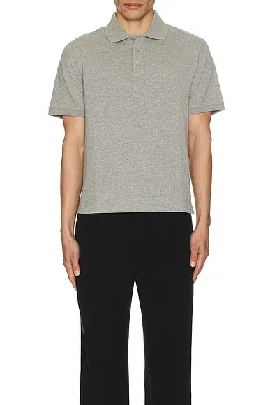 Saint Laurent Pique Polo - Grey