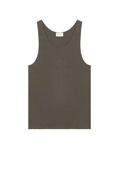Saint Laurent Embroidered Tank Top - Grey