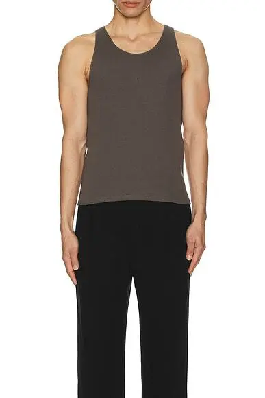 Saint Laurent Embroidered Tank Top - Grey