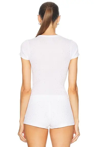 Alexander Wang Crystal Hotfix Crewneck Tee
