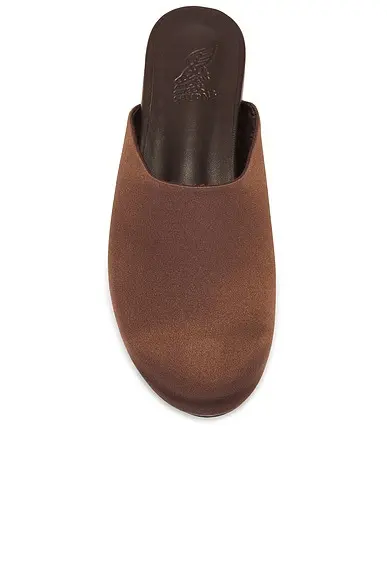 ANCIENT GREEK SANDALS Satin Slipper - Brown