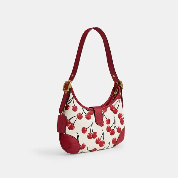 Coach Hamptons Hobo Bag With Cherry Print