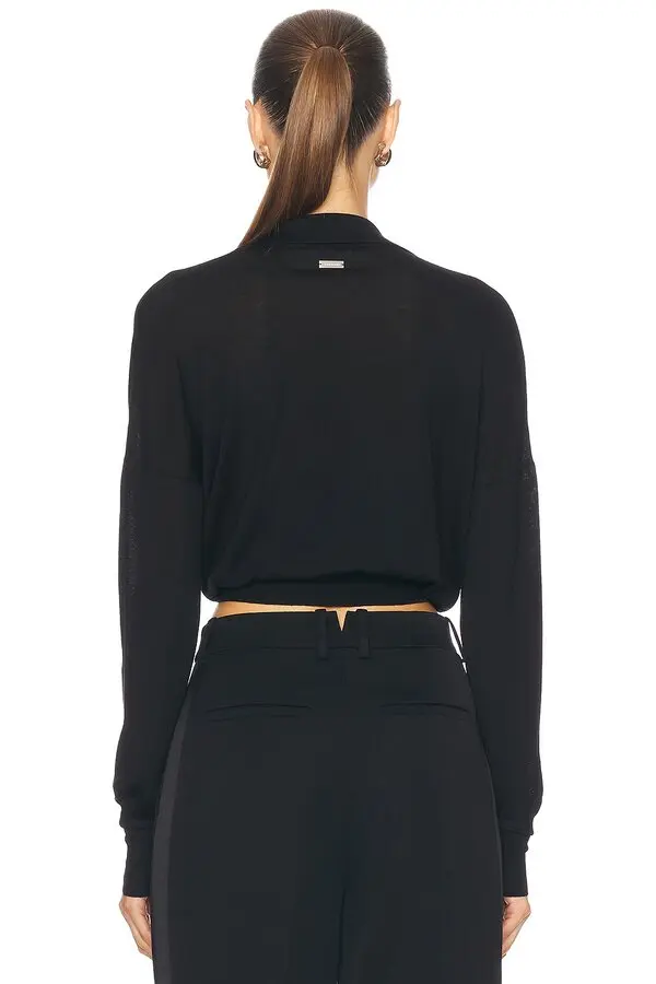 FERRAGAMO Long Sleeve Wrap Top
