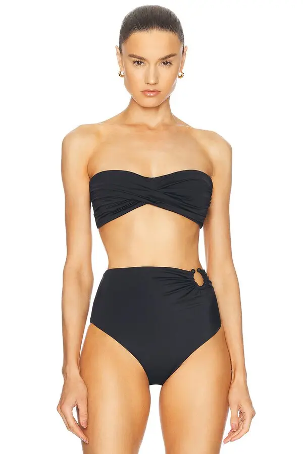 Johanna Ortiz Tangarana Bikini Top - Black