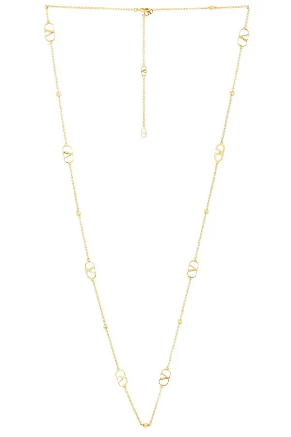 Valentino Garavani V Logo Signature Necklace - Oro