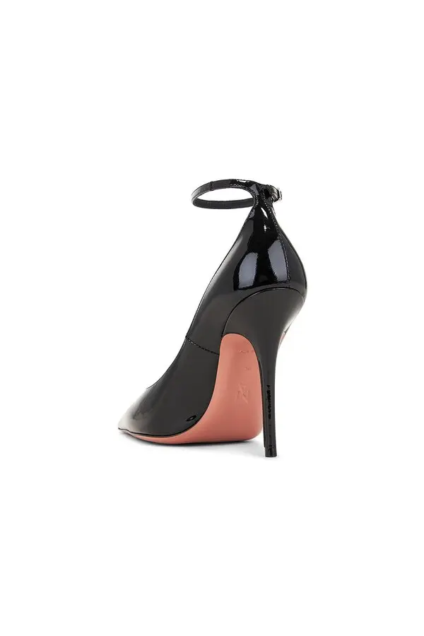 Amina Muaddi Anok 105 Patent Pump - Black