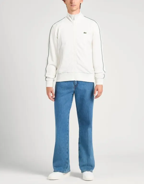 Lacoste Sweatshirt Size Polyester, Cotton, Elastane - White