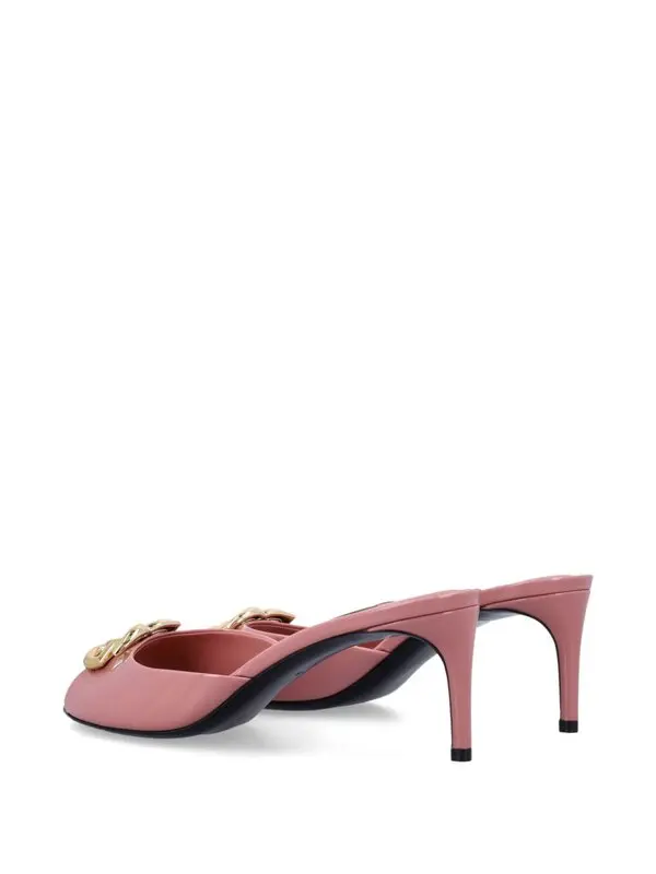 Dolce & Gabbana 70mm Dg Logo Mules - Pink