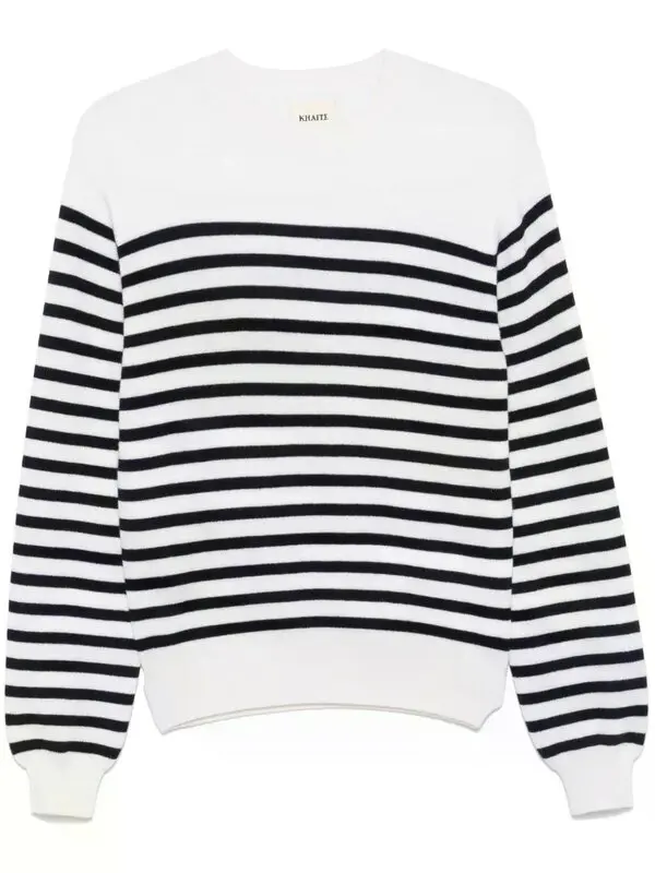 Khaite Striped Pullover - Neutrals