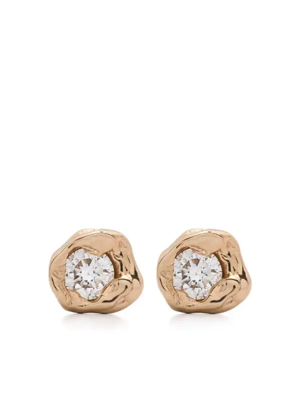 FIE ISOLDE 14k Yellow Diamond Stud Earrings - Gold