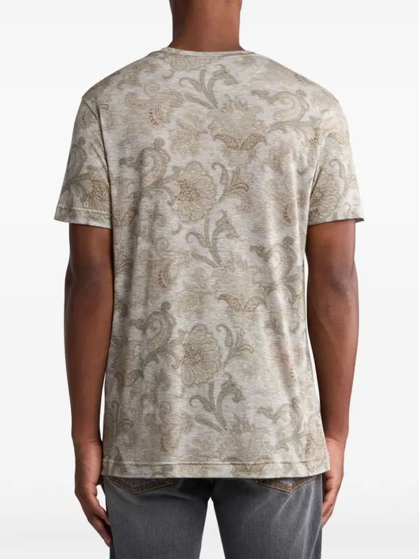 Etro Paisley-print T-shirt - Grey