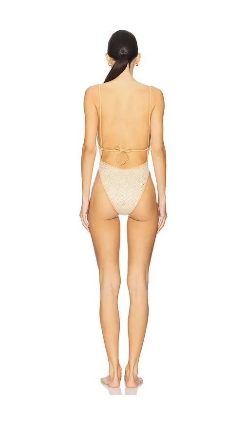 Free People Crochet Amber One Piece - Sand
