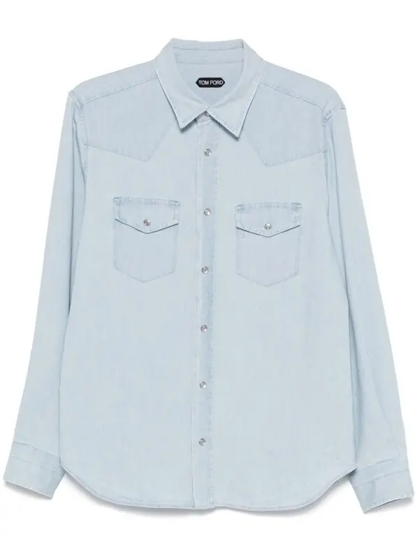 TOM FORD Denim Shirt - Blue