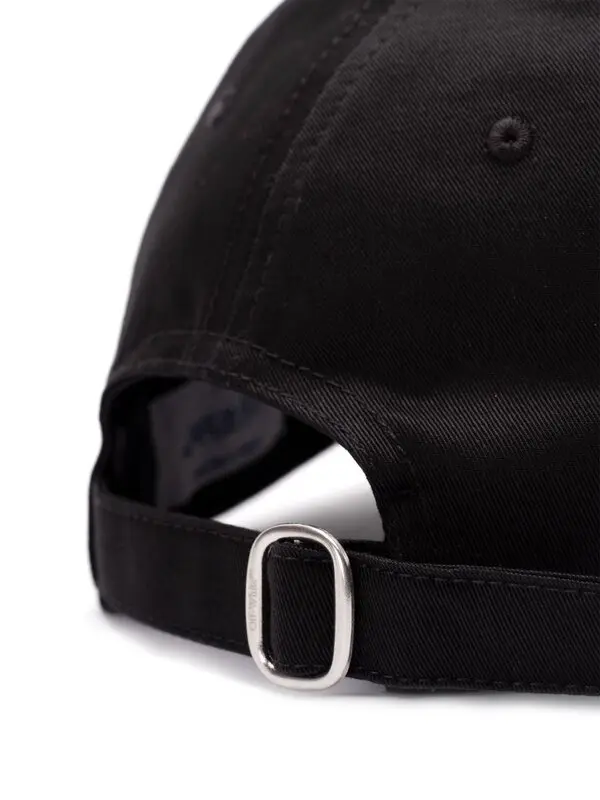 Off-White Logo-embroidered Cap - Black