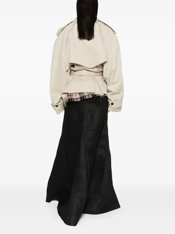 Balenciaga Cropped Trench Coat - Neutrals