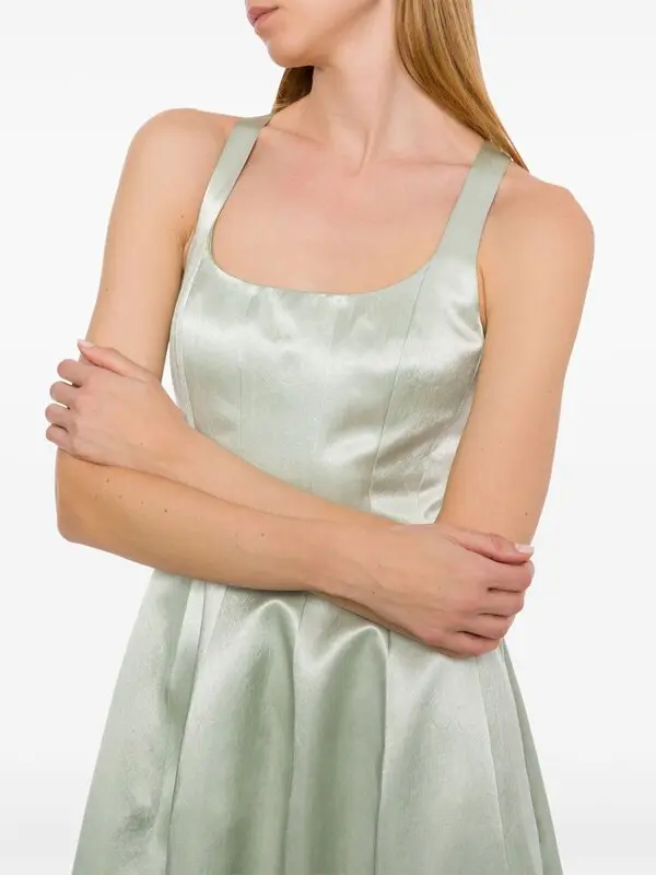 Philosophy Di Lorenzo Serafini Satin Midi Dress - Green