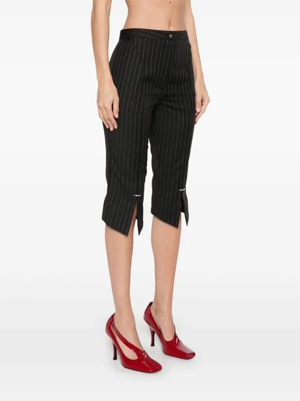 MUGLER Pinstripe Pierced Trousers
