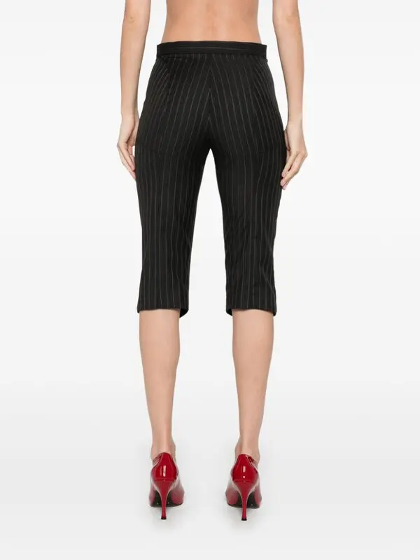 MUGLER Pinstripe Pierced Trousers