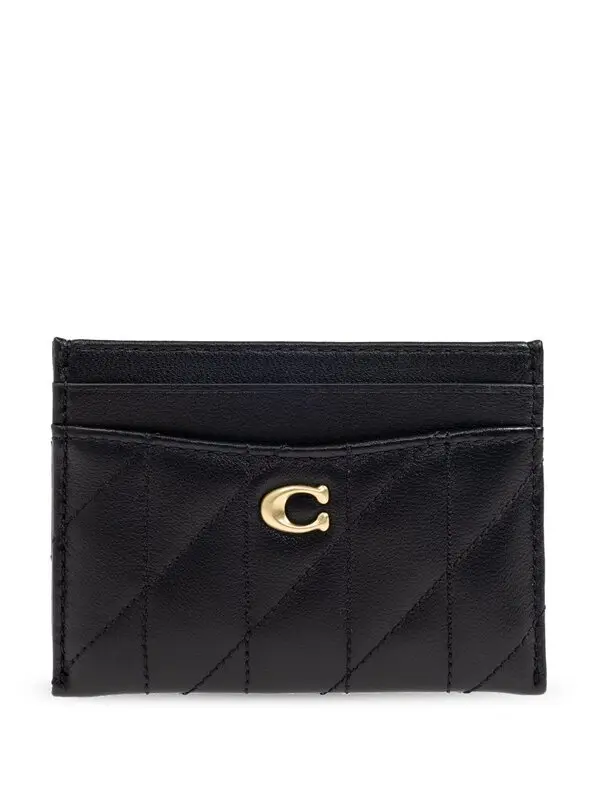 COACH® Essential Leather Card Holder - Black