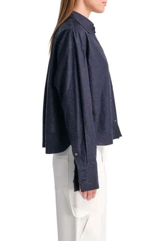 TWP Crystal Embellished Button-up Shirt