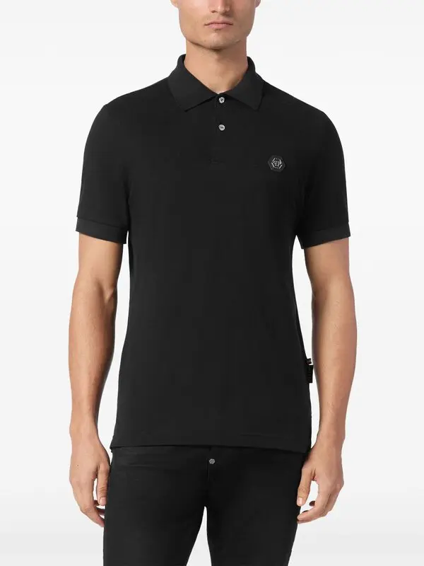 Philipp Plein Skull & Bones Polo Shirt - Black