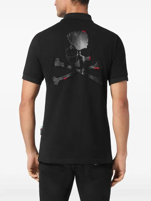 Philipp Plein Skull & Bones Polo Shirt - Black