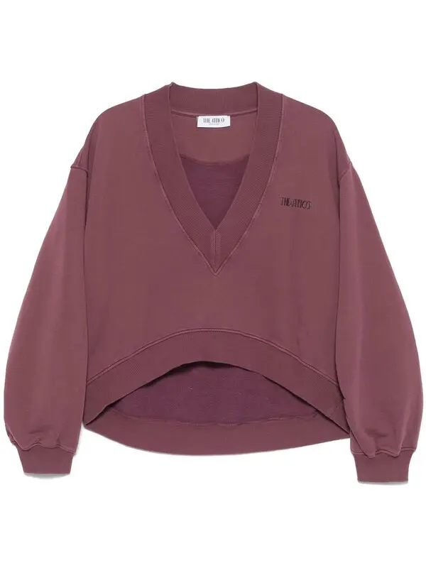 Attico Logo-embroidered Sweatshirt - Red